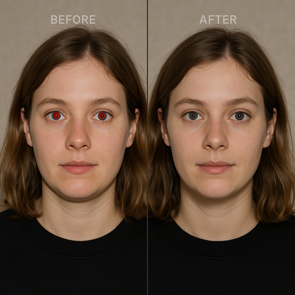 AI Red Eye Corrector - Pixelflow | Segmind